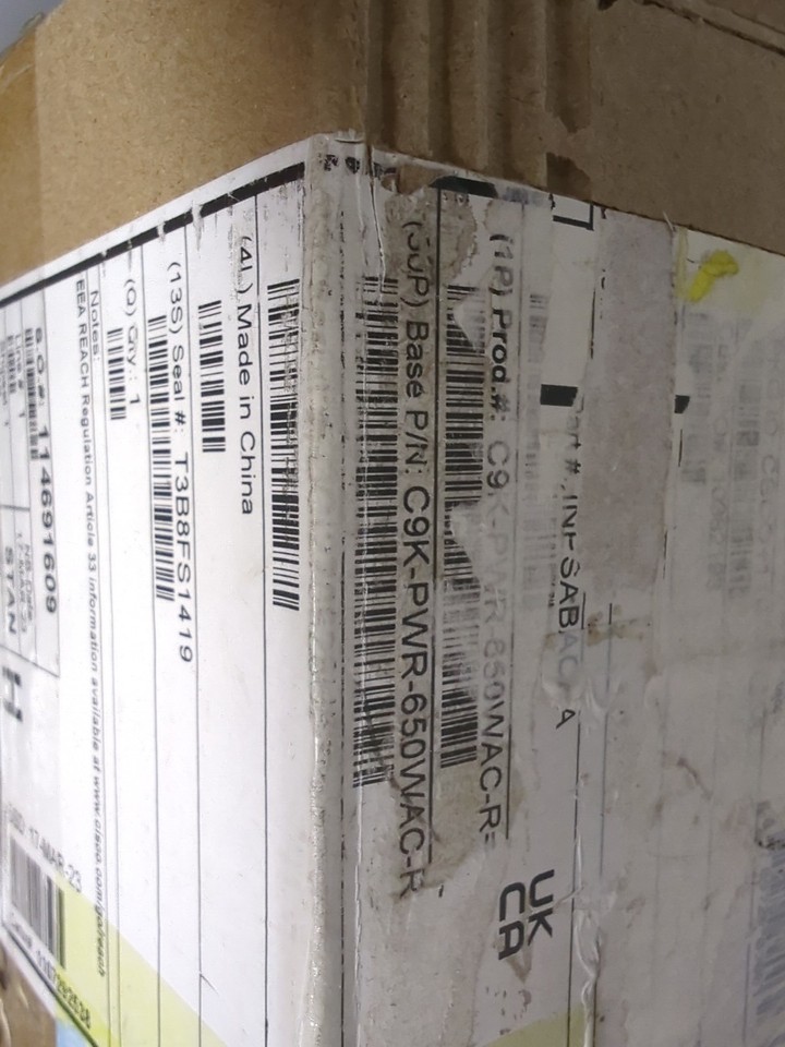 New Cisco C9K-PWR-650WAC-R Power Supply Redundant 650 Watt for Catalyst ...