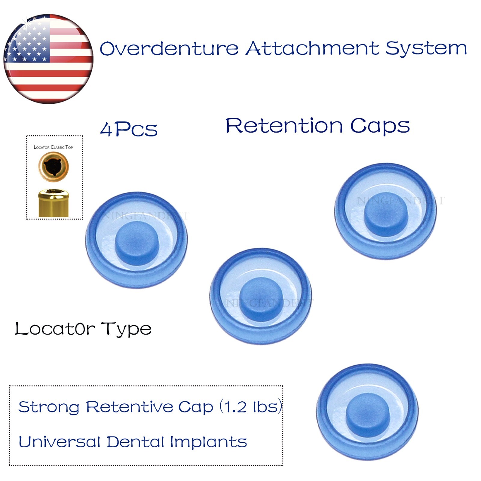 US Dental Insert Retention Cap 1.2lbs,For Loc In Implant Abutment ...