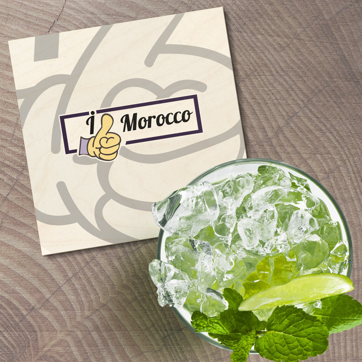 I Like Morocco Travel Slogan 4'' X 4'' Square Wooden Coaster | eBay