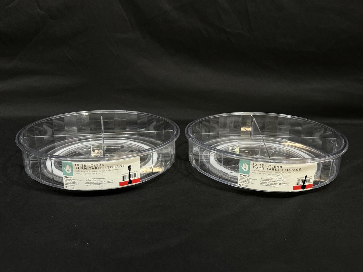 Vivitar Clear Plastic Turn Table buying Storage
