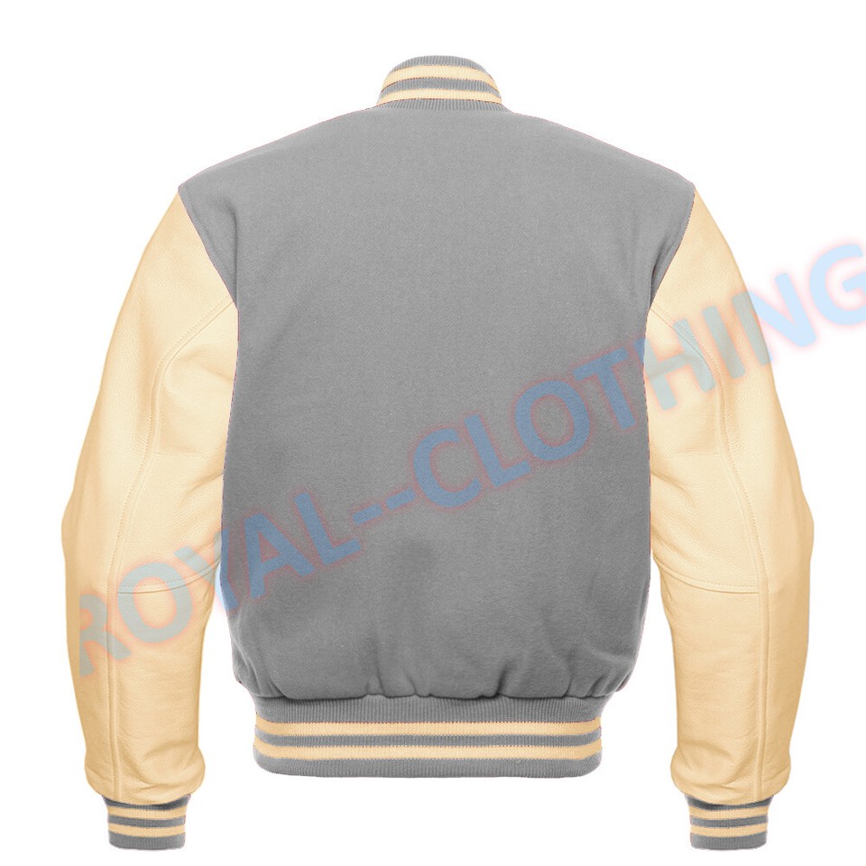 New Men's Premium Classic Snap Button Vintage Baseball Letterman ...