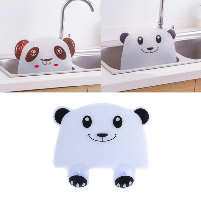 Kitchen Sink Water Splash Guards Sucker Washing Anti-water Board Baffle ...