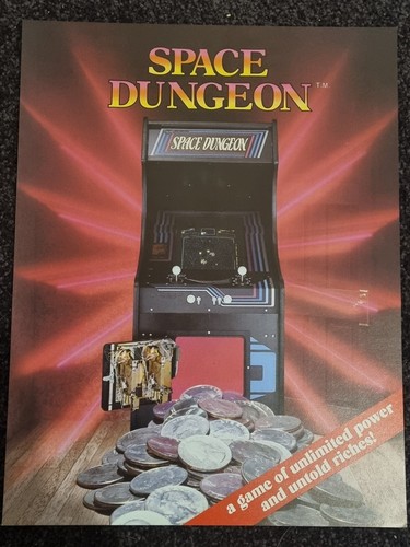 Space Dungeon - Taito - ORIGINAL NOS Promo Arcade Advertising Flyer ...