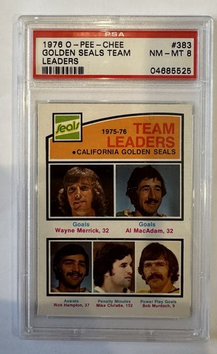 1975-76 O-Pee-Chee California Golden Seals Team Card PSA 8 NM-MT Team ...