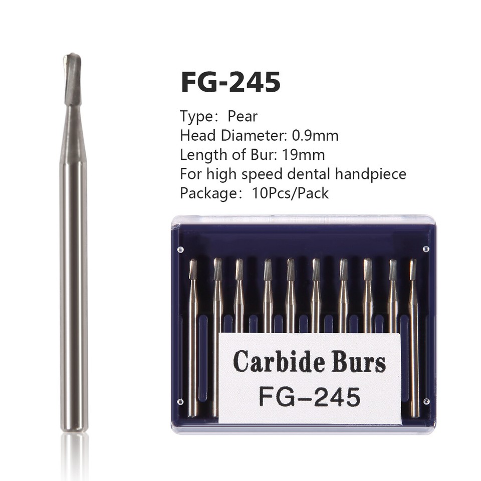 Dental Carbide Burs Tungsten Steel Bur FG # 330 FG #245 fit High Speed ...