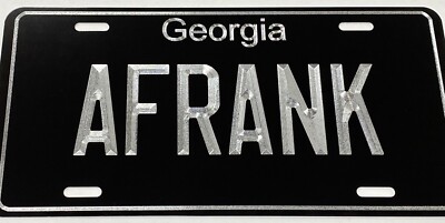 Engraved Custom Personalized For Any State Car Tag Diamond Etched ...