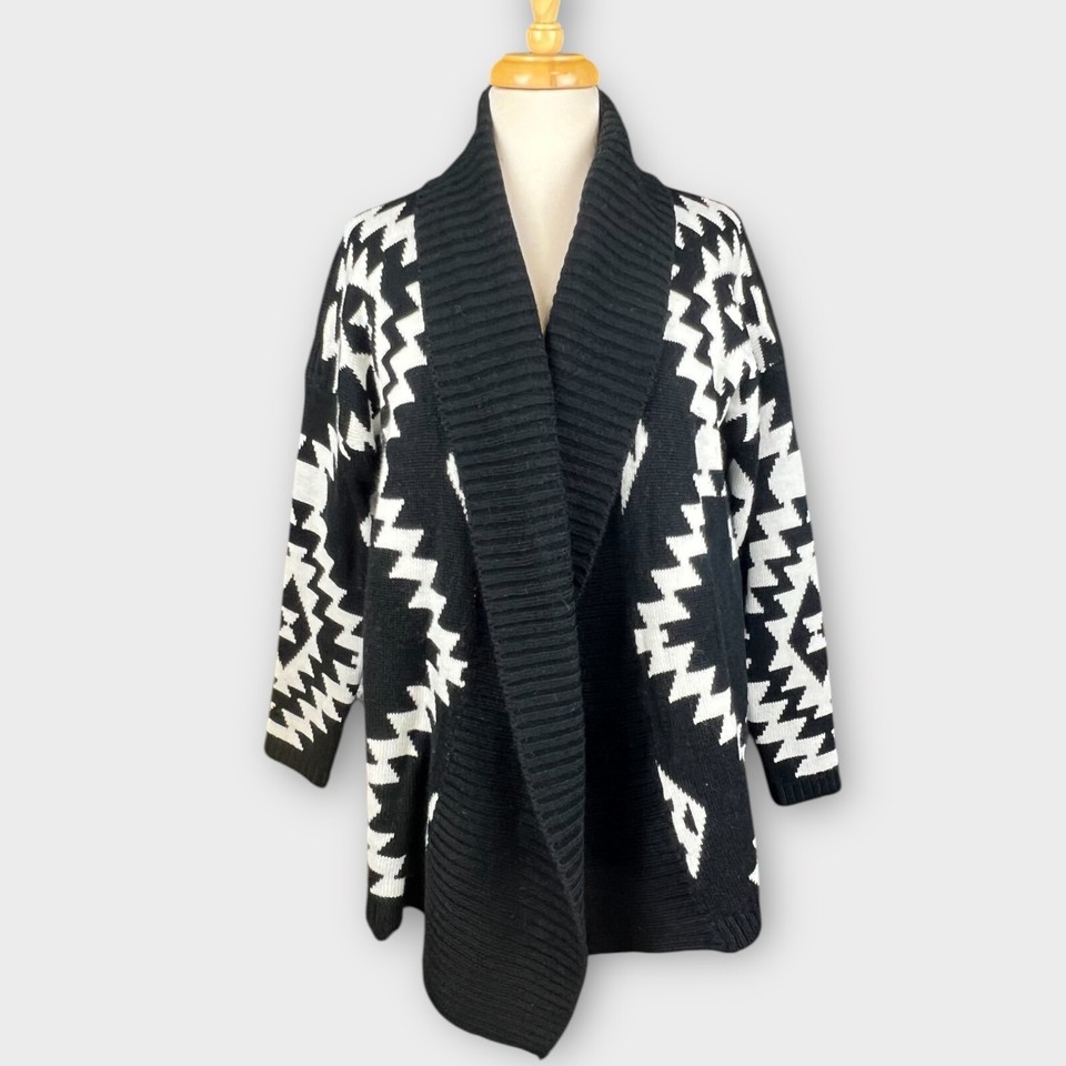 Southwestern Aztec Women Wrap Cardigan Sweater Shawl Oversized Navajo ...