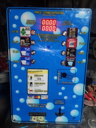 CAR WASH EQUIPMENT ELECTRONIC VENDING MACHINE DOOR. JIM COLEMAN ...