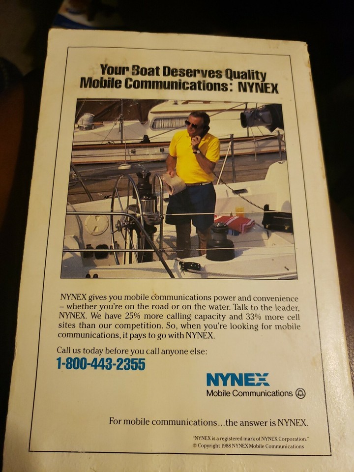1989 Nynex Boaters Directory New Jersey (Including Staten Island) Boat ...