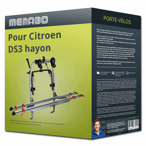 Porte-vélo Menabo Logic 2 pour Citroen DS3 hayon 2 vélos TOP ...