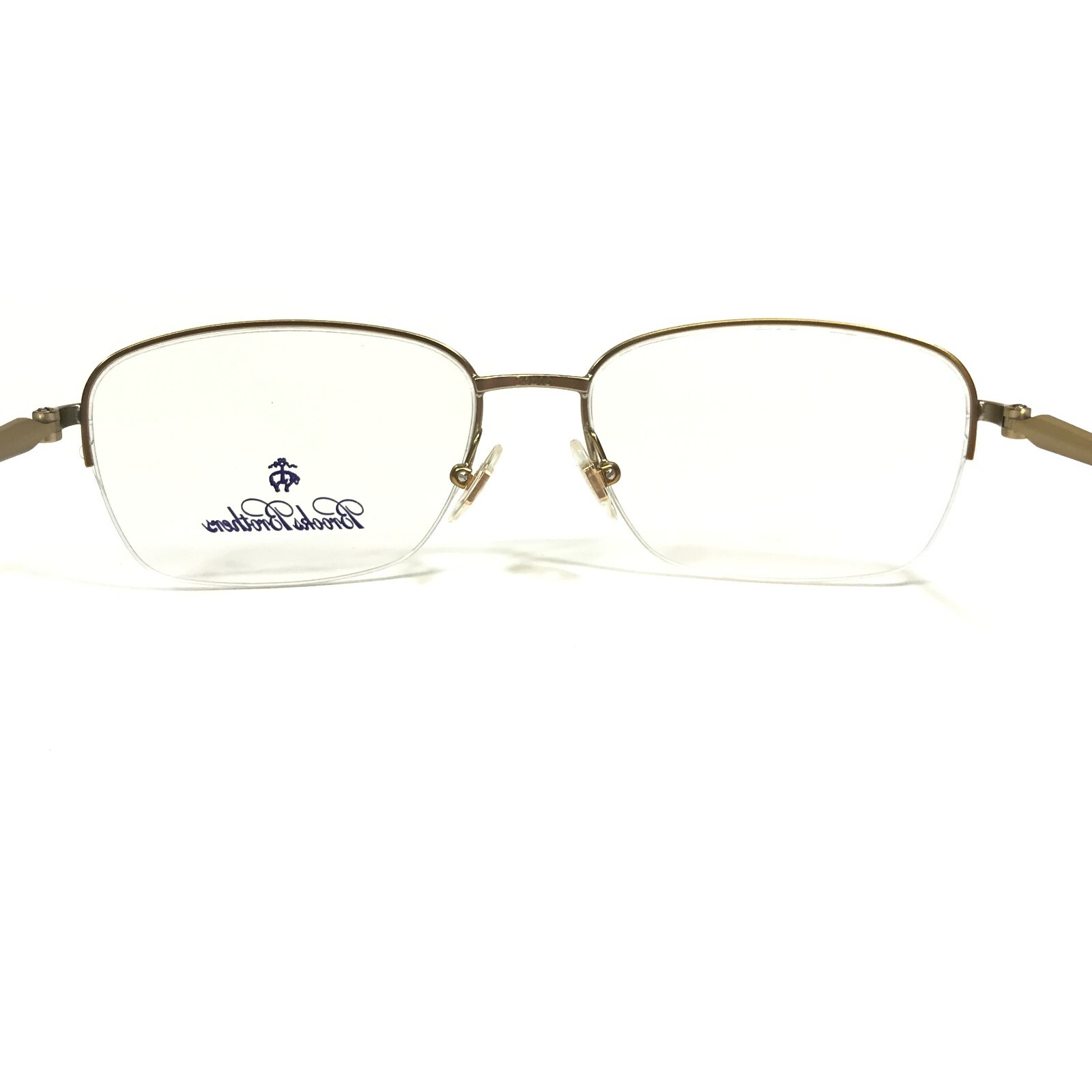 Brooks Brothers Eyeglasses Frames BB1022 1640 Gold Square Half Rim 54 ...