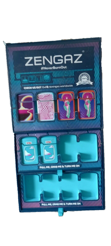 Zengaz Lot of 6 Lighters and Display Case | eBay