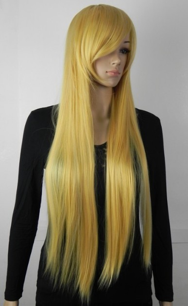 80cm Long Straight Cosplay Wigs 8 color Heat Resistant Synthetic Women ...