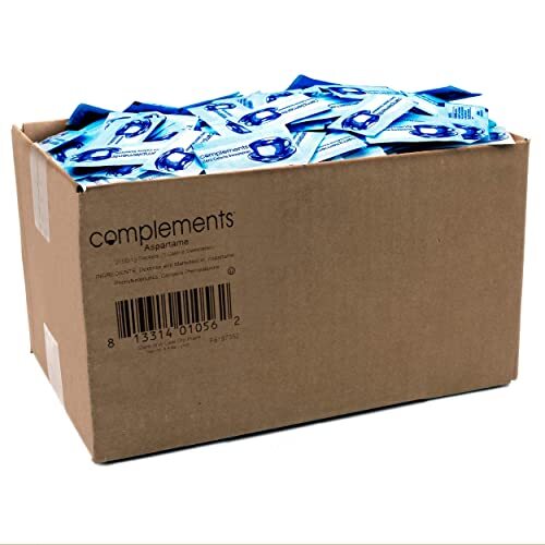 Zero Calorie Aspartame Blue Sweetener Packets, 2000 Count 813314010562 ...