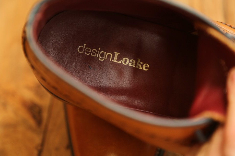 Loake Design Errington Tan Brown Leather Derby Brogue Boots Shoes Mens ...