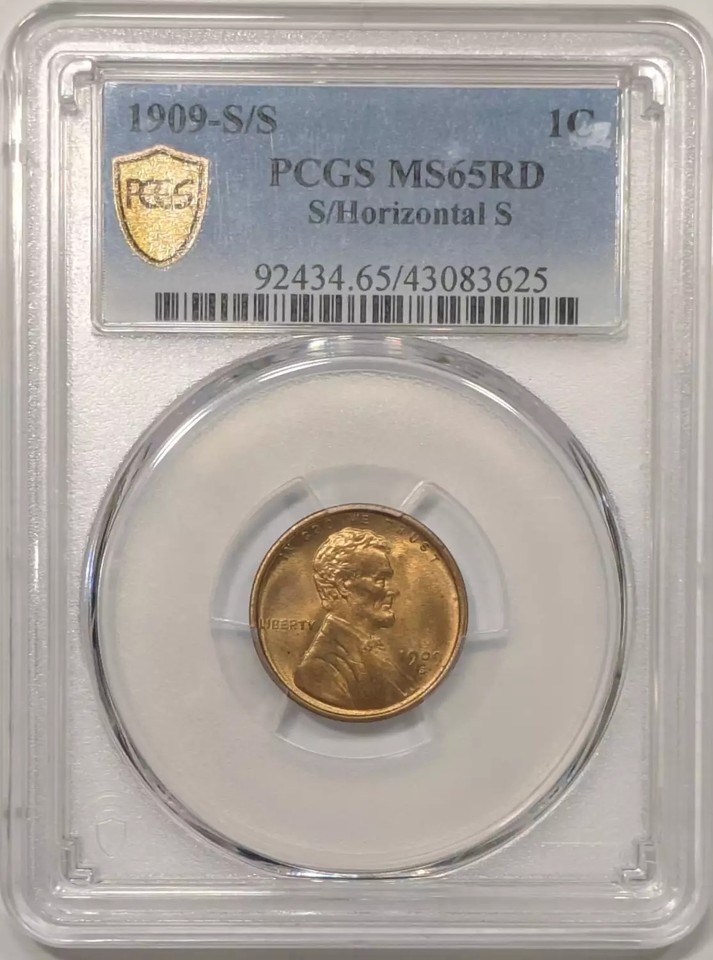 1909 S Lincoln Wheat Cent Penny PCGS MS-65 RD S/Horizontal S | eBay