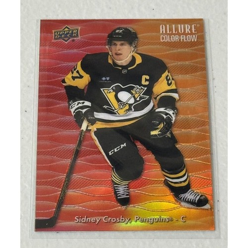 Sidney Crosby 2023-24 Upper Deck NHL Allure Color Flow Red Orange CF-18 ...
