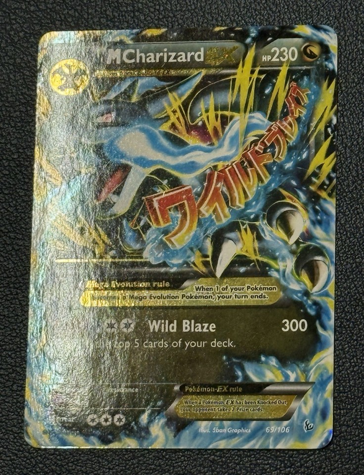 2014 Pokemon Card Mega M Charizard EX 69/106 XY Flashfire Ultra Rare ...