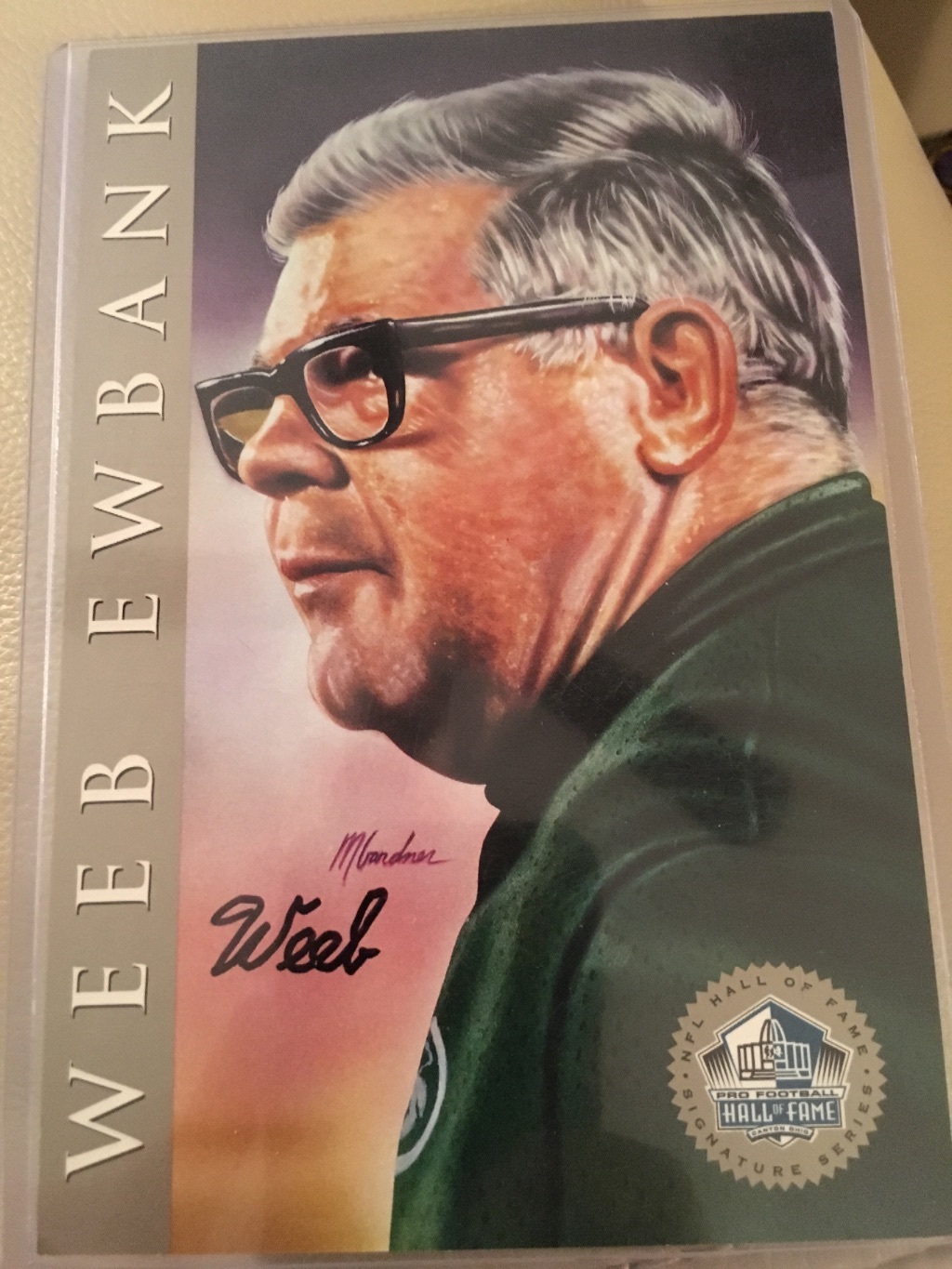 Weeb Ewbank 1998 Ron Mix Hall Of Fame Platinum Signature Series Card | eBay