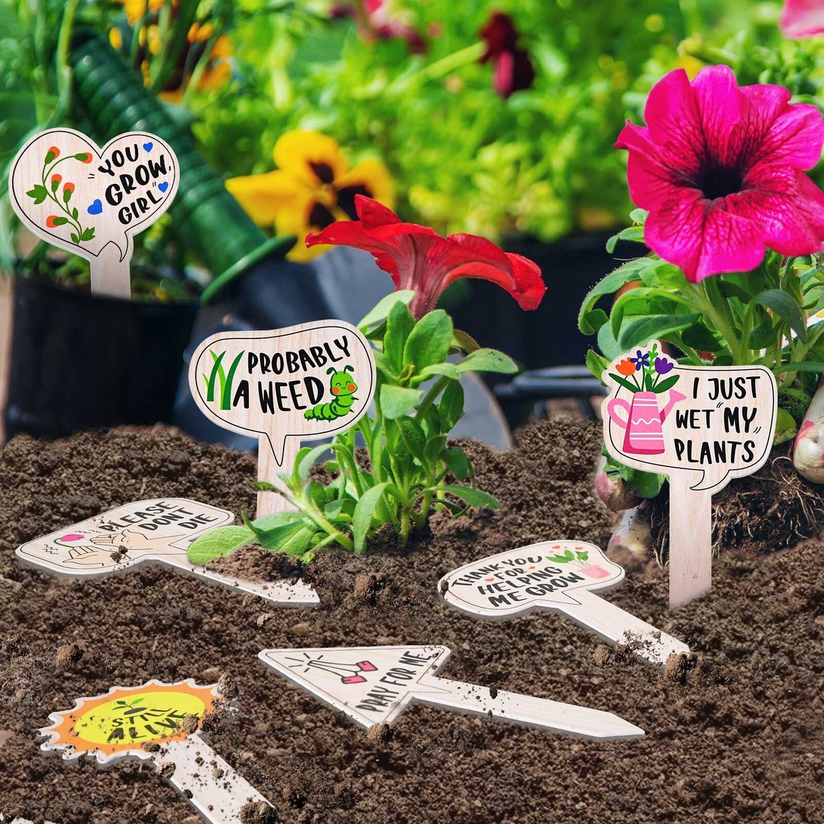 Plant Tags For Outdoor Plants 15 Pcs Wooden Plant Labels - 15x8cm ...