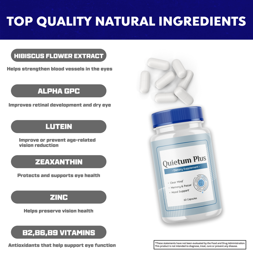 Quietum Plus, Quietum Tinnitus Relief & Reduced Ear Ringing Pills (60 ...