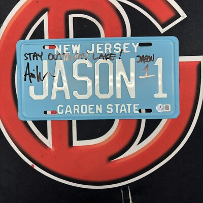 Ari Lehman Jason Autographed Inscribed Stay Outta My Lake License plate ...