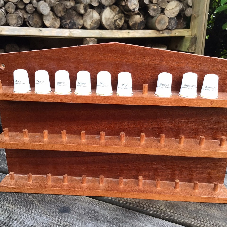 9 Vintage Birchcroft China Zodiac Thimbles - Missing 3 | eBay