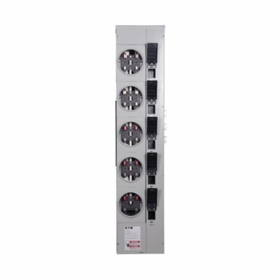 Eaton 1MM512RRL 125 Amp 1-Phase 5-Socket Ringless Meter Stack Module ...