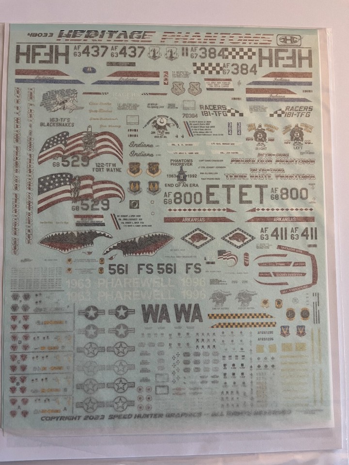 1/48 Speed Hunter Graphics F-4C/D & E Heritage Phantoms After Market ...