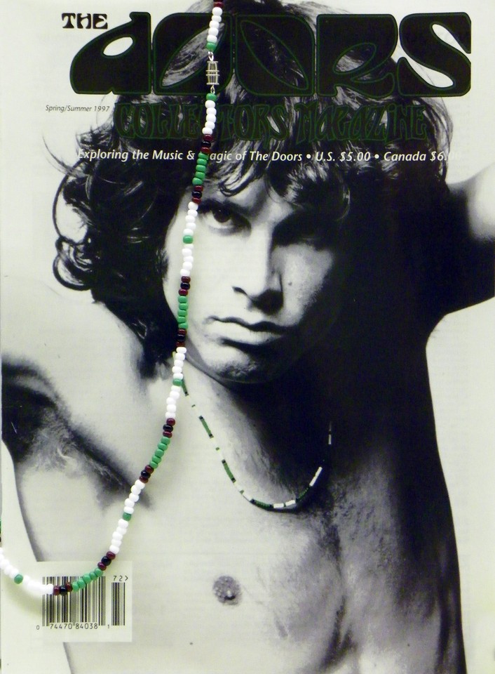 30" Jim Morrison Style Handmade Bead Necklace Orig. Green White Black ...