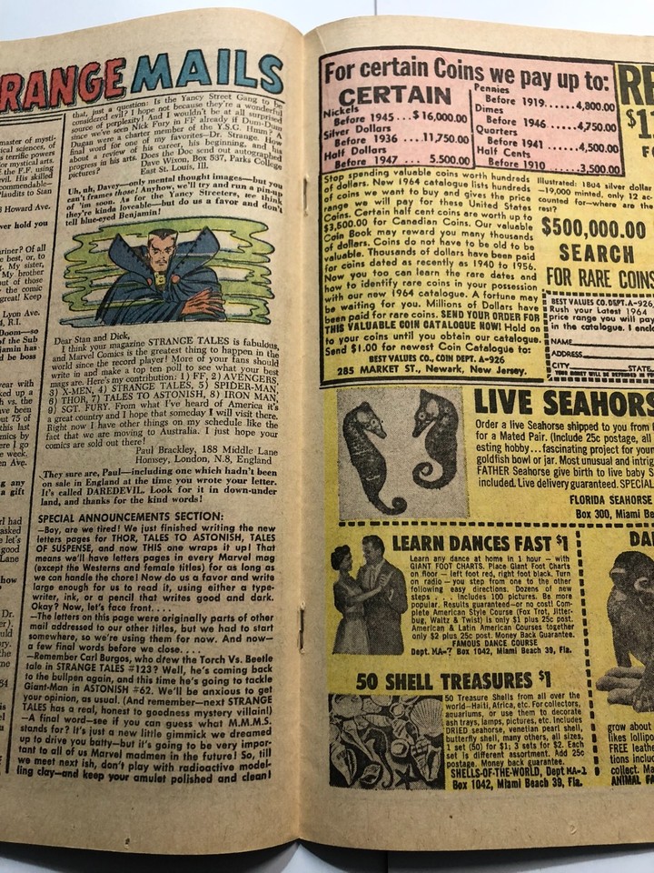 STRANGE TALES #126 1964 MARVEL COMICS 1st APPEARANCE OF DORMAMMU | eBay