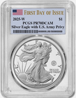 2025 (W) $1 Proof American Silver Eagle *Army Privy* PCGS PR70 - FDOI - Ship Now | eBay