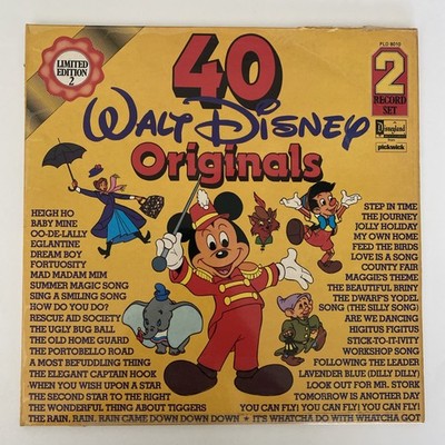 Vintage Walt Disney Vinyl Records Album 40 Original Songs | eBay