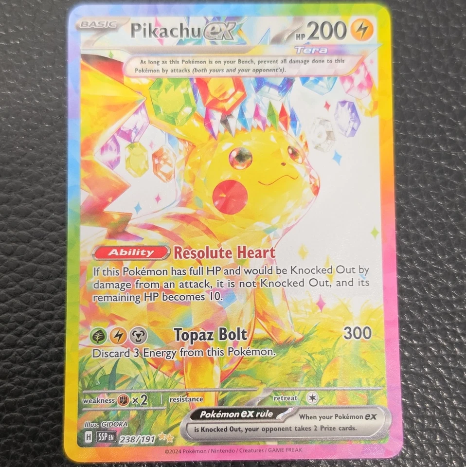 Pikachu Ex 238 191 Sv08 Surging Sparks For Sale Ebay