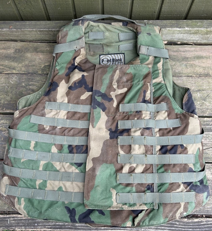 Ballistic Vest w/ Soft Armor Inserts Camouflage Size Large | eBay