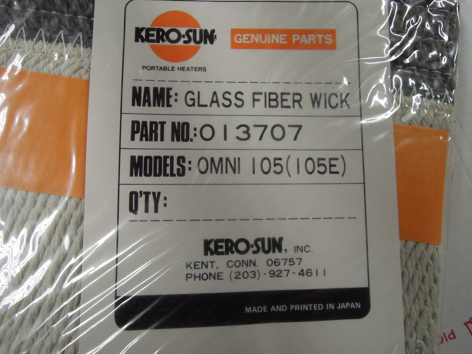 KEROSUN GLASS FIBER WICK HEATER WICK OMINI 105 013707 LOT OF 2 | eBay