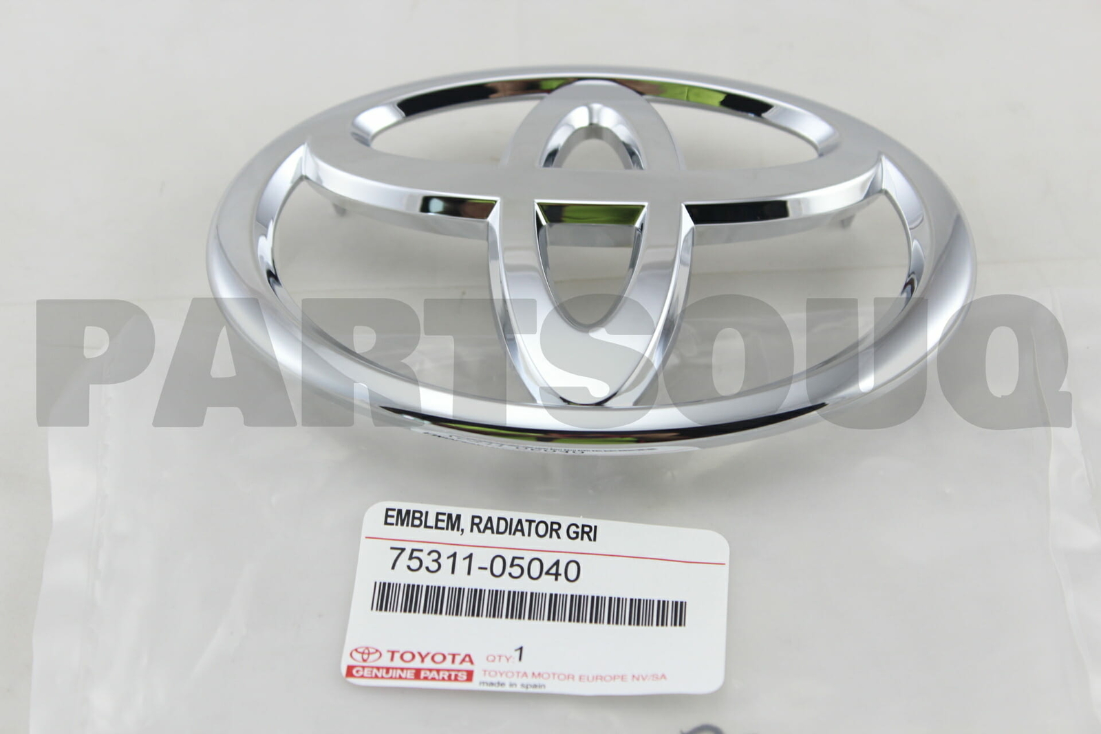 7531105040 Genuine Toyota EMBLEM, RADIATOR GRILLE (OR FRONT PANEL ...