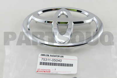 7531105040 Genuine Toyota EMBLEM, RADIATOR GRILLE (OR FRONT PANEL ...