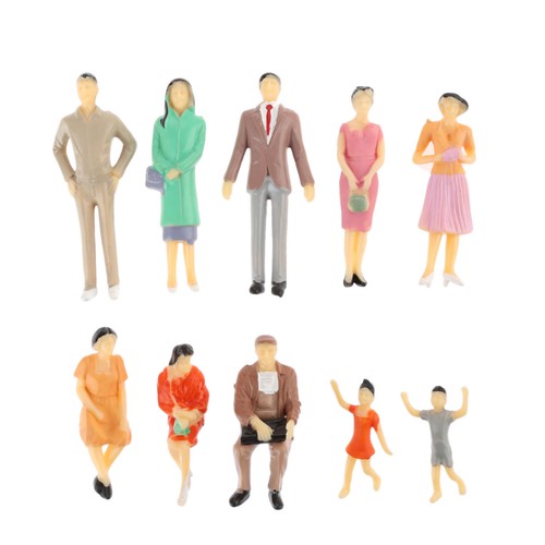 Various Poses Painted Model People Figures 10pcs Diorama Layout DIY 1: ...