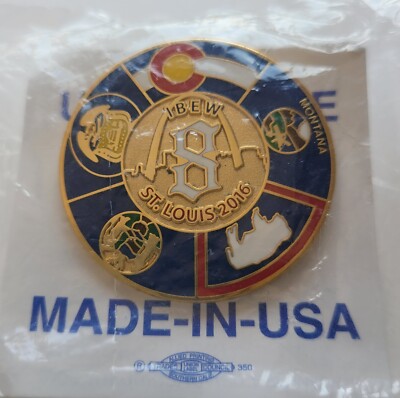 IBEW 8th District Large Lapel Hat Pin 2016 St. Louis MO Convention Pin ...