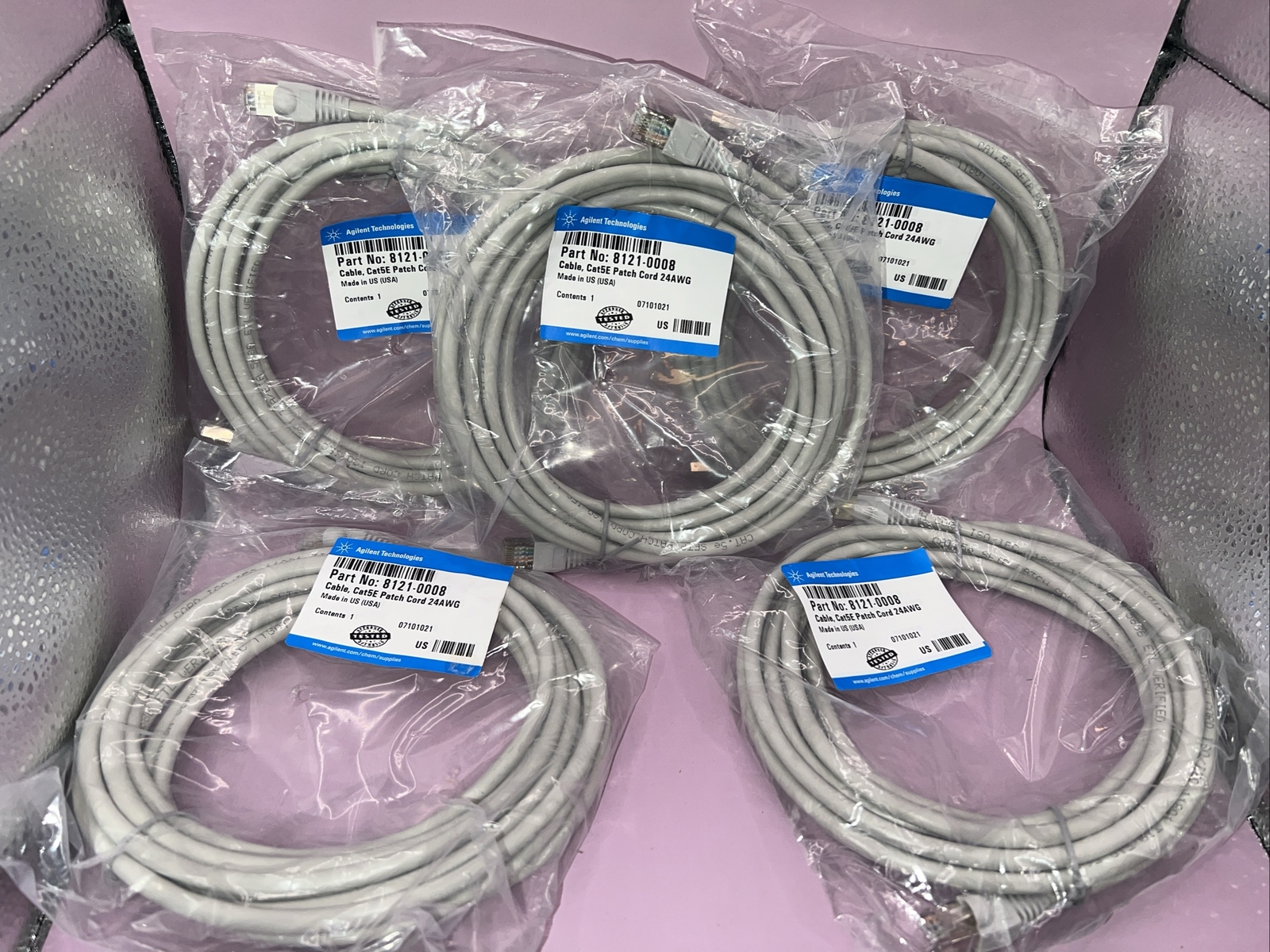 lot of 5 Agilent Cat5E patch cable 8121-0008 NEW | eBay