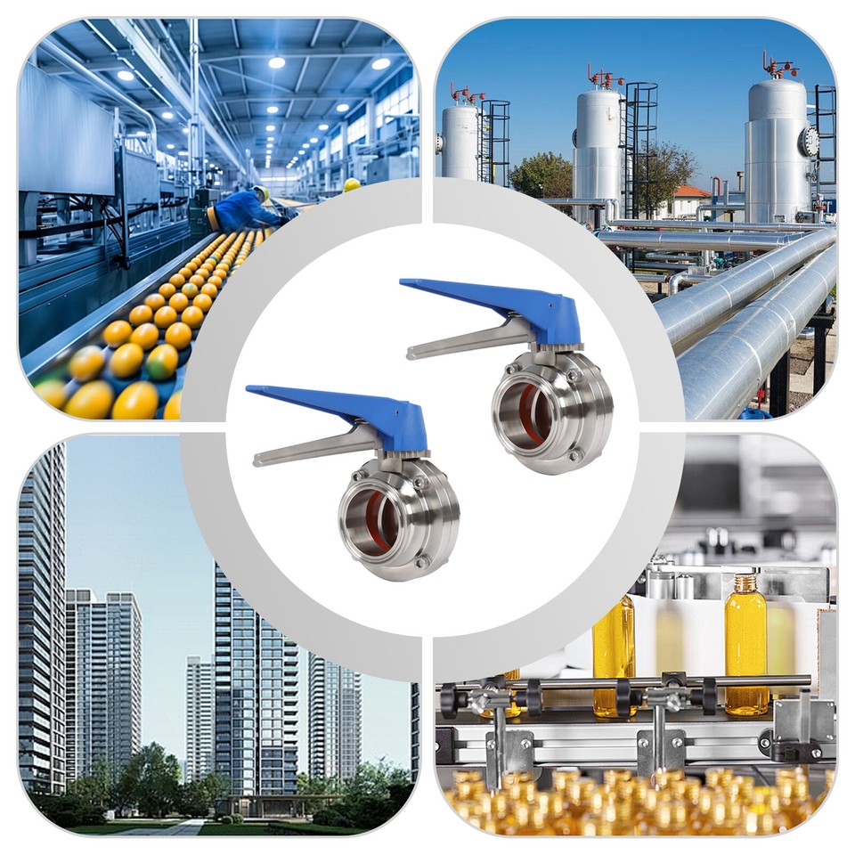 2 Pack Butterfly Valves Chemical Industry Trigger Handle Butterfly ...