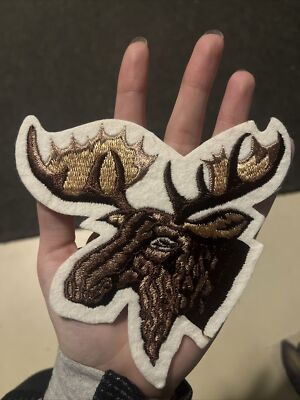 Embroidered Moose Patch Sew-On | eBay