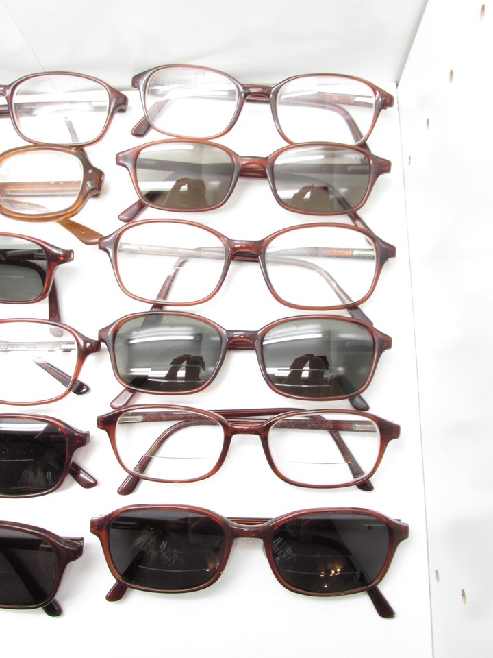 SET of 25 VINTAGE ROMCO MILITARY R-5A BCG EYEGLASSES FRAMES brown bulk ...