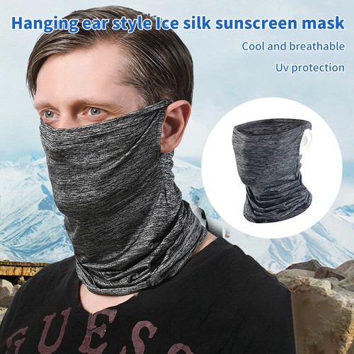 Ice Silk UV Sun Protection Mask Anti Ultraviolet Scarves Sunscreen Face ...