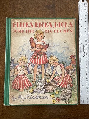 Flicka, Ricka, Dicka and the Big Red Hen by Maj Lindman 1960 Hardback ...