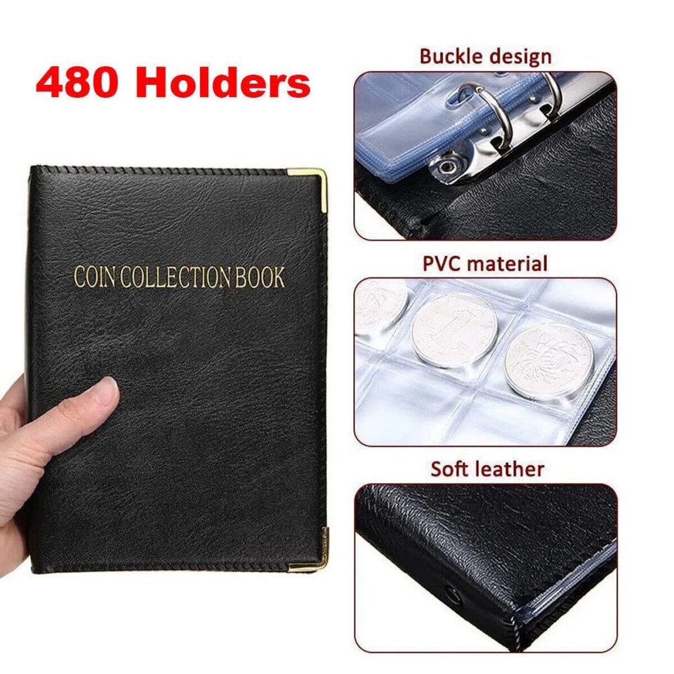 3 Pack 480 Pocket Coins Storage Book High-capacity Collection Album ...