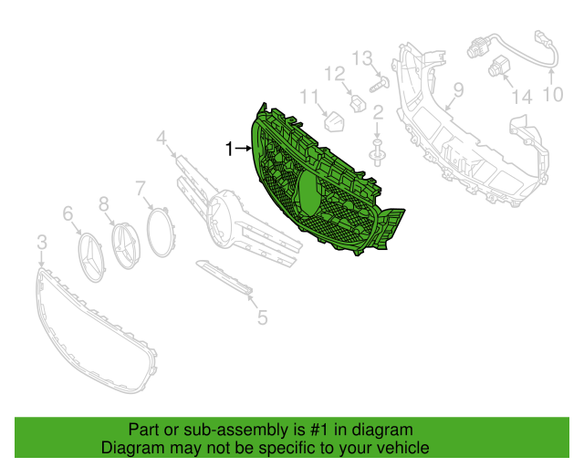 Genuine Mercedes Benz E350 E450 E400 2017-2020 Grille OE 213888012364 ...