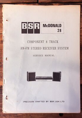 BSR McDonald Model 28 R-28 Receiver Service Manual *Original* | eBay