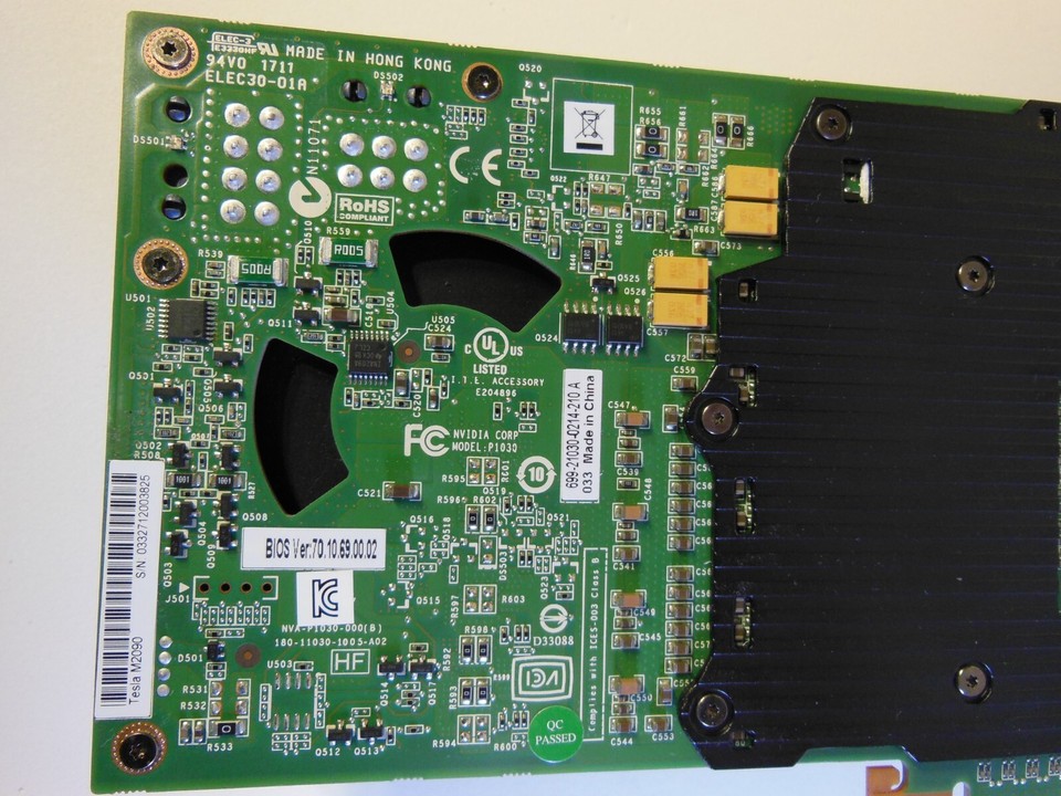 NVIDIA Tesla M2090 6GB GDDR5 Graphic Processor Unit (699-21030-0214 ...